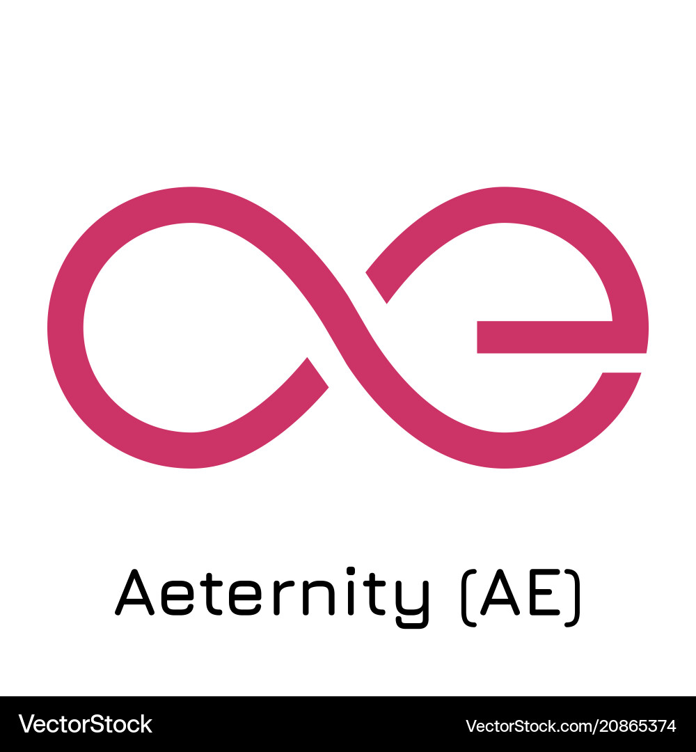 Aeternity ae crypto coin i Royalty Free Vector Image