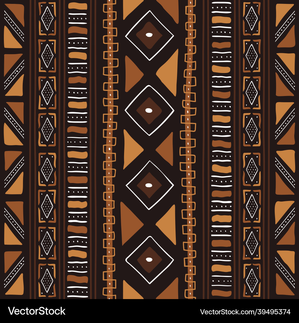 African print fabric seamless tribal pattern Vector Image