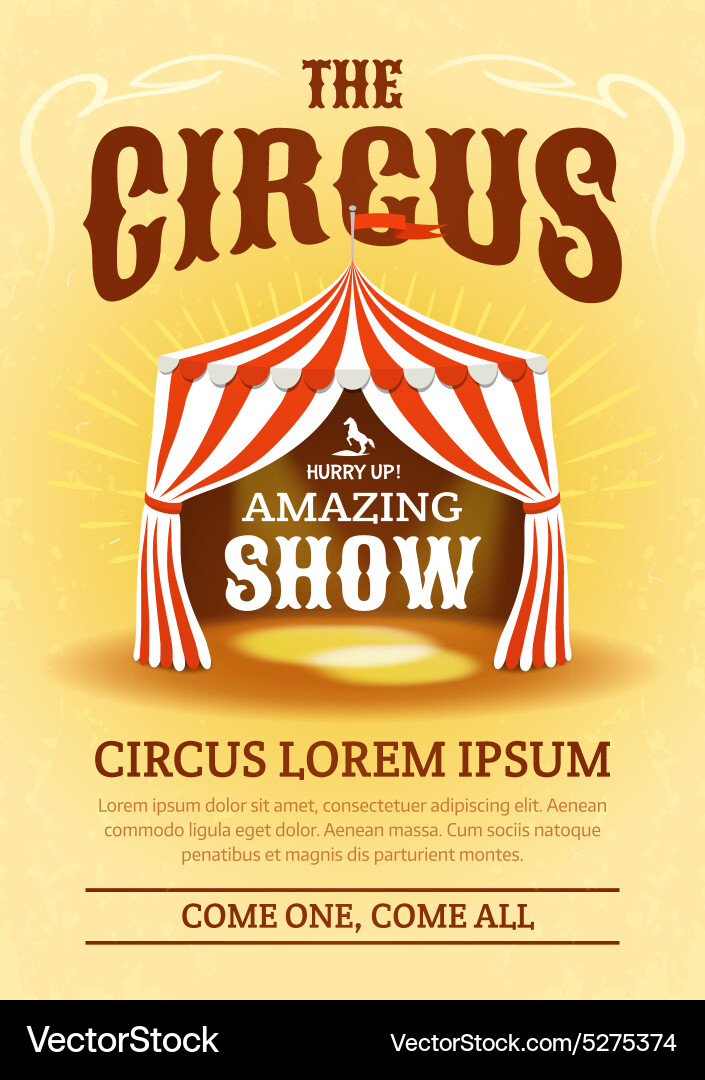 Circus poster Royalty Free Vector Image - VectorStock