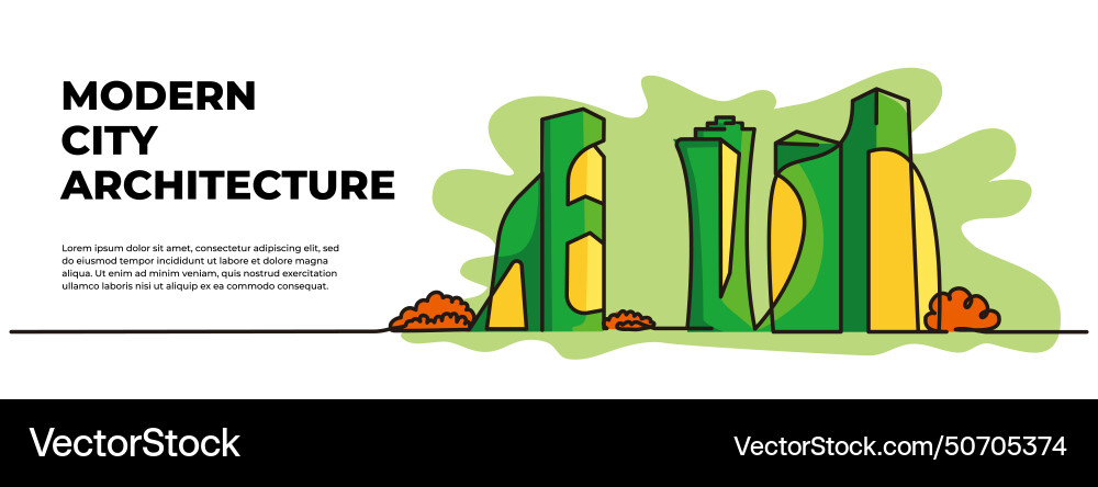 City buildings landscape modern Royalty Free Vector Image