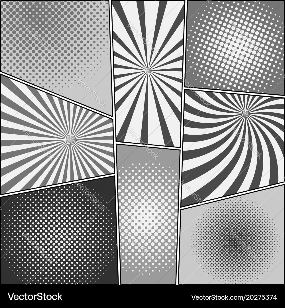 Comic book gray background Royalty Free Vector Image