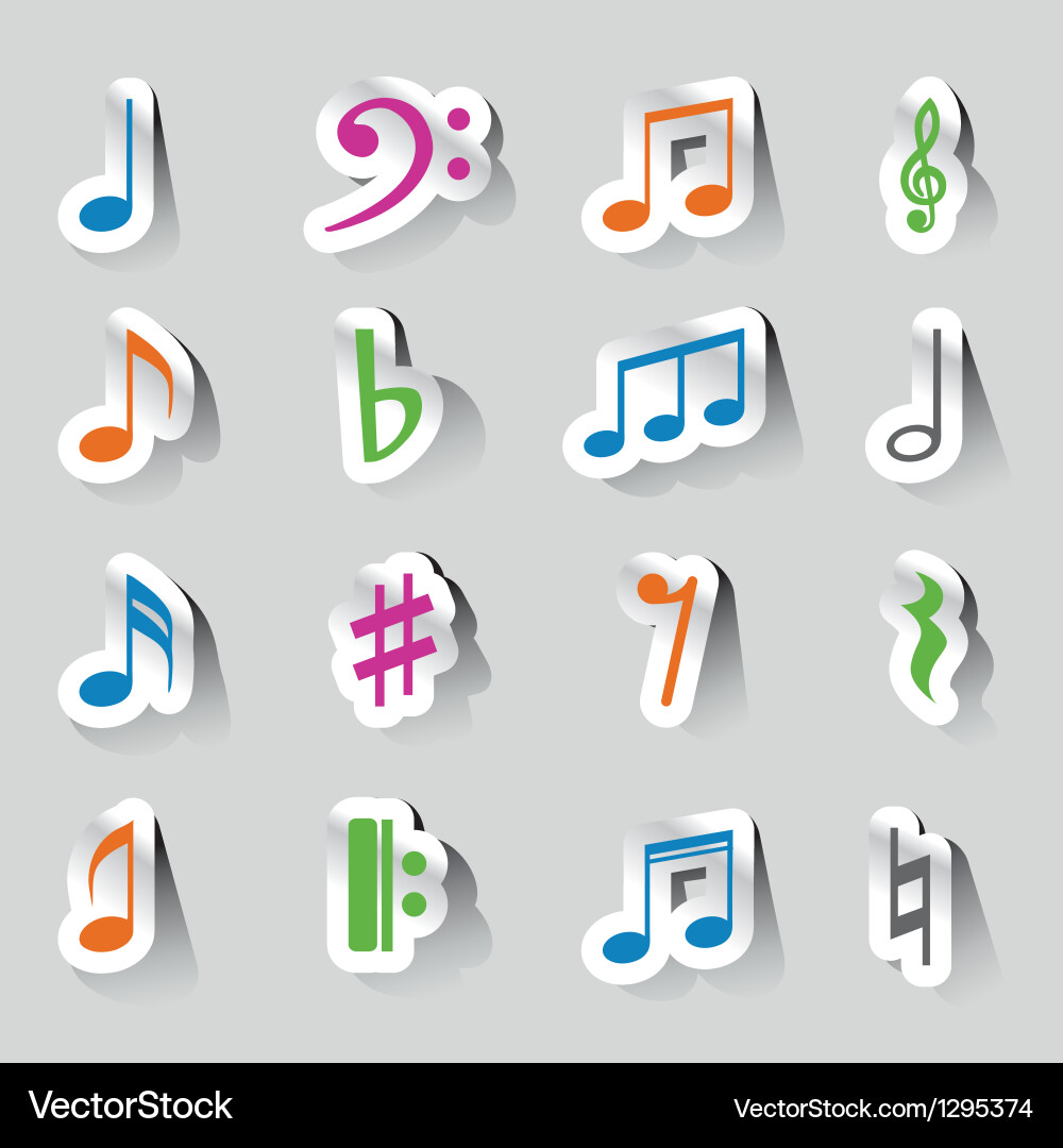 Music notes Royalty Free Vector Image - VectorStock
