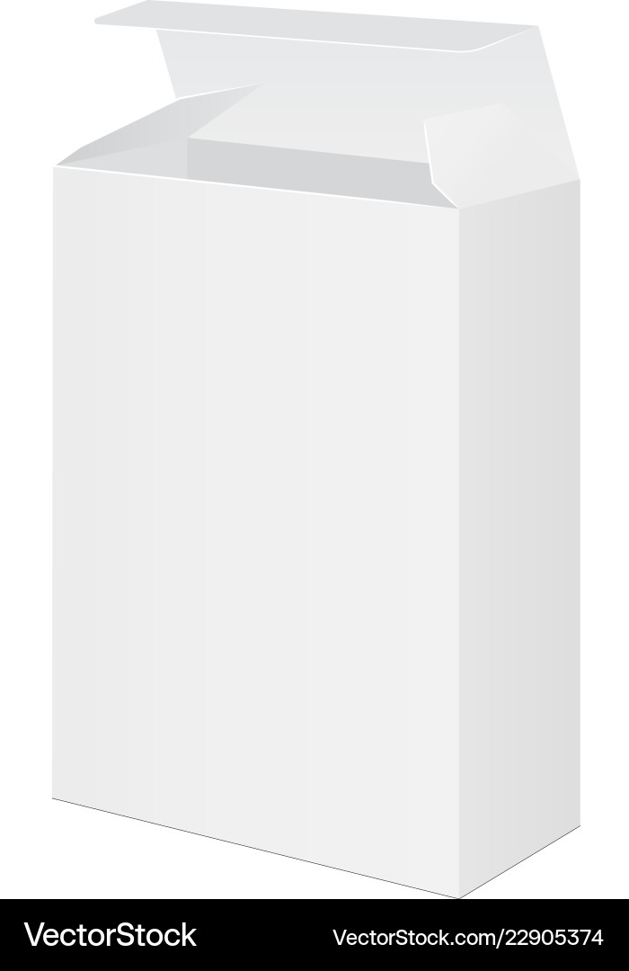 Open Packaging Box Mockup Royalty Free Vector Image