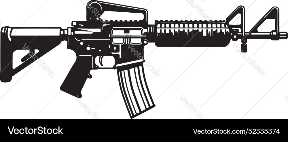 Stealth firearm icon black design modern warfare Vector Image