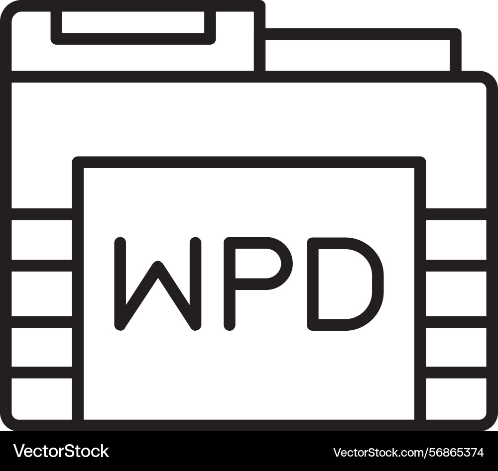 Wpd folder icon Royalty Free Vector Image - VectorStock