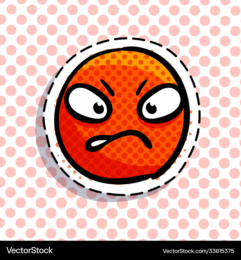 Angry smile emoji Royalty Free Vector Image - VectorStock
