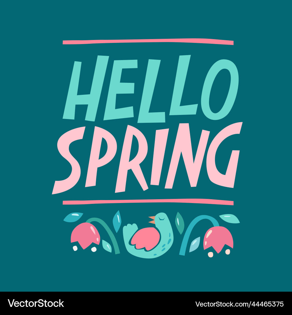 Beautiful modern hand drawn lettering hello Vector Image