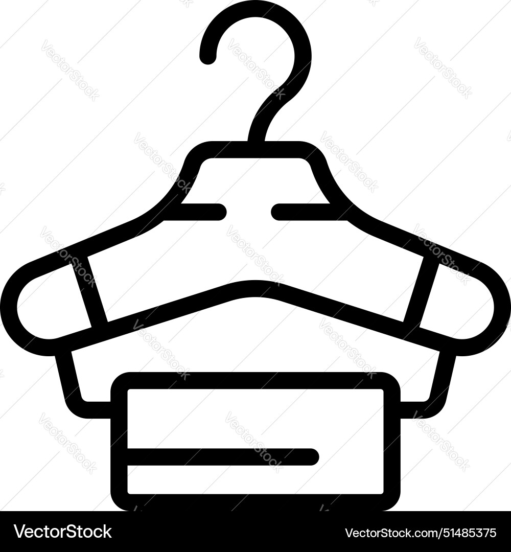 Black and white clothes hanger icon Royalty Free Vector