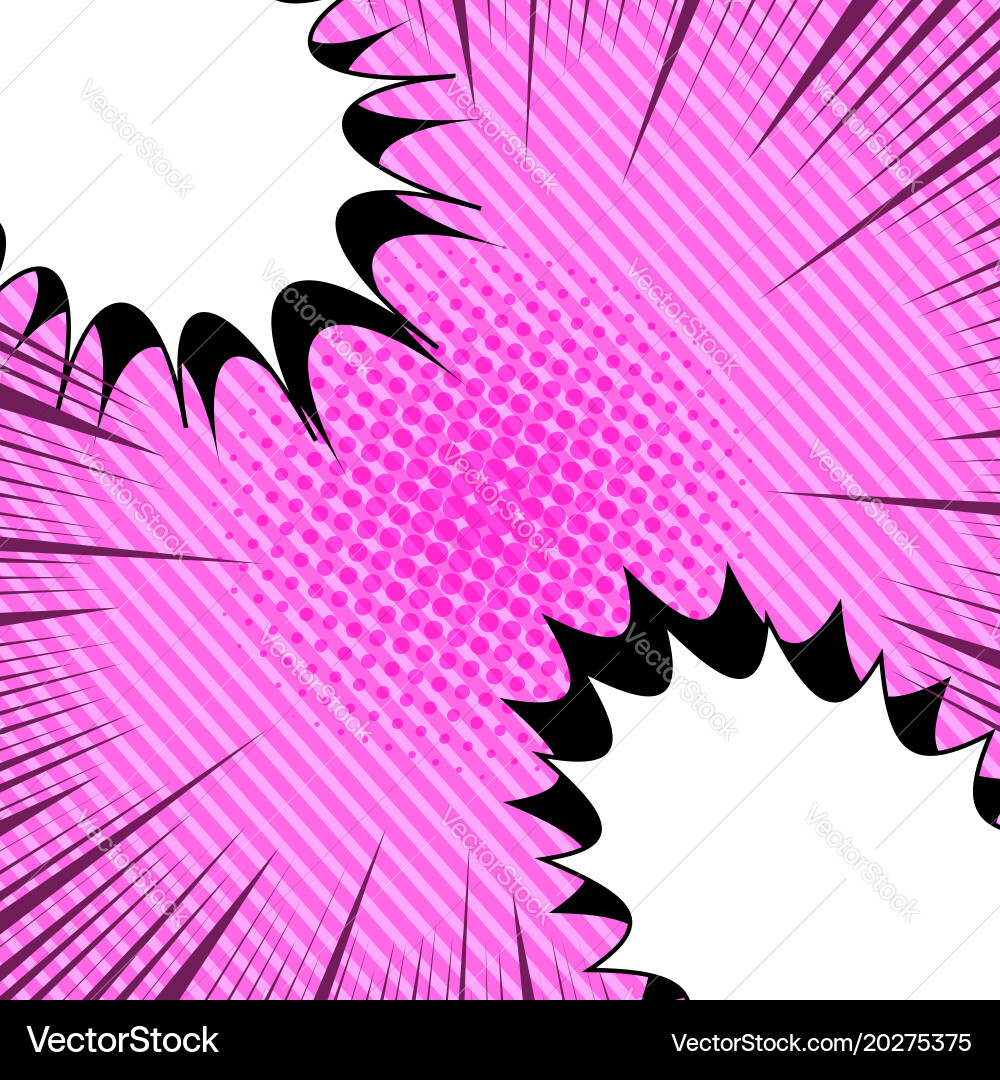 Comic leuchtend rosa Vorlage Lizenzfreies Vektorbild