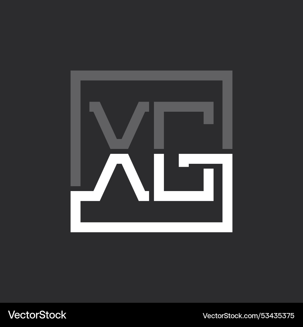 Creative modern minimalist xg letter logo design Vector Image