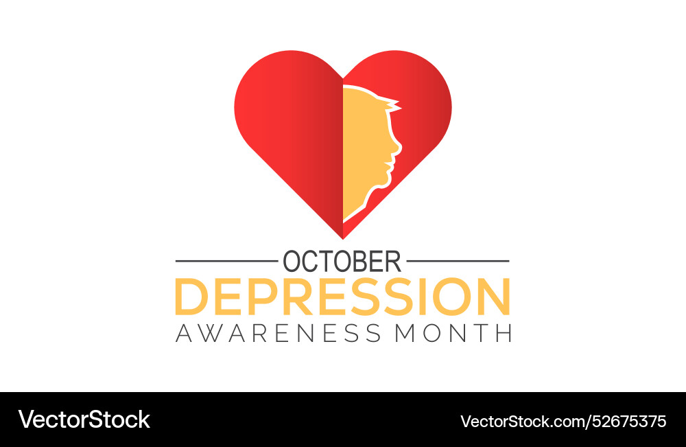 Depression awareness month Royalty Free Vector Image