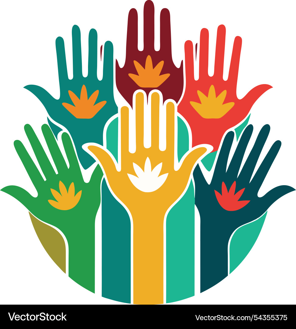 Free hands holding 4 Royalty Free Vector Image