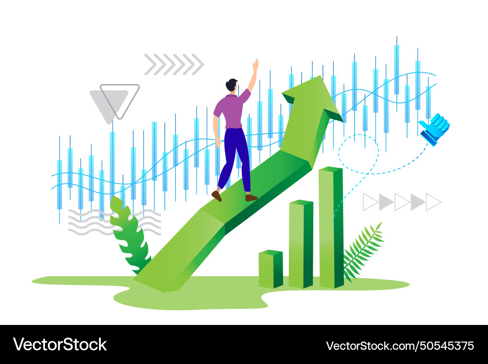 Investment plan growth concept Royalty Free Vector Image