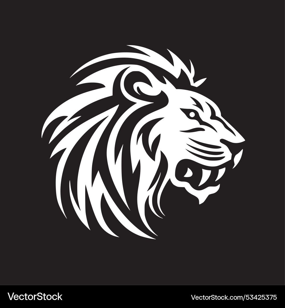 Lion - black and white isolated icon Royalty Free Vector
