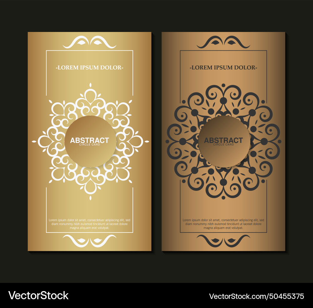 Luxury ornament circle border design card Vector Image