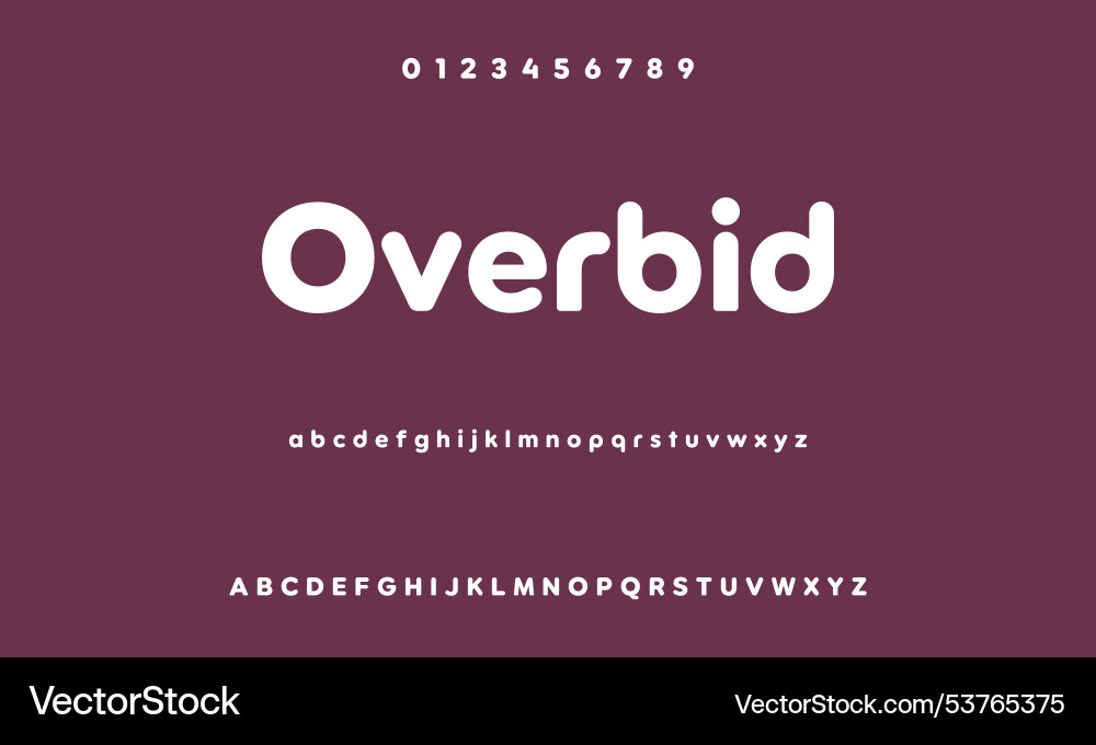 Modern bold font sans serif regular italic Vector Image