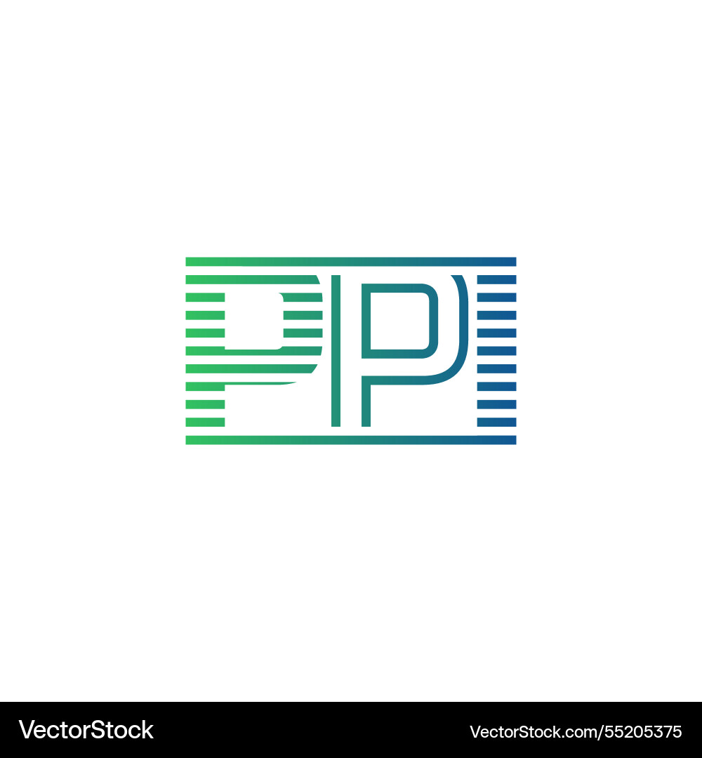 Modern ppi logo design letter minimalist Vector Image