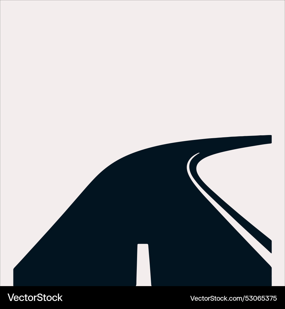 Road silhouette on a white background Royalty Free Vector