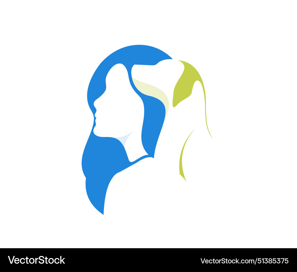 Woman player dog Royalty Free Vector Image - VectorStock