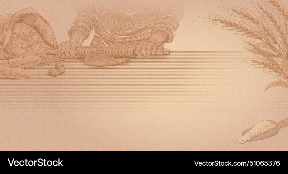 Bread making scene Royalty Free Vector Image - VectorStock