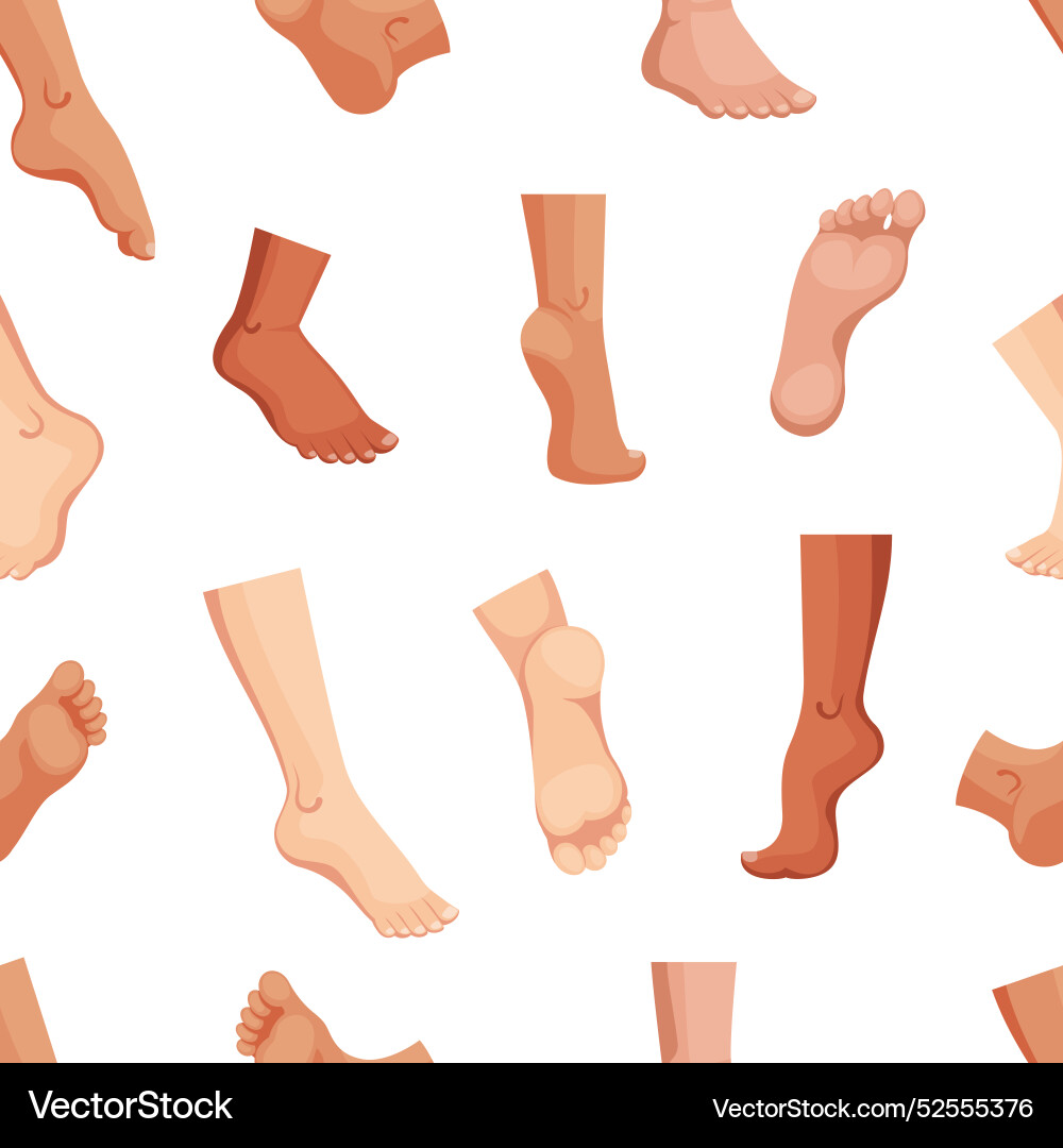 Human feet pattern man and woman Royalty Free Vector Image