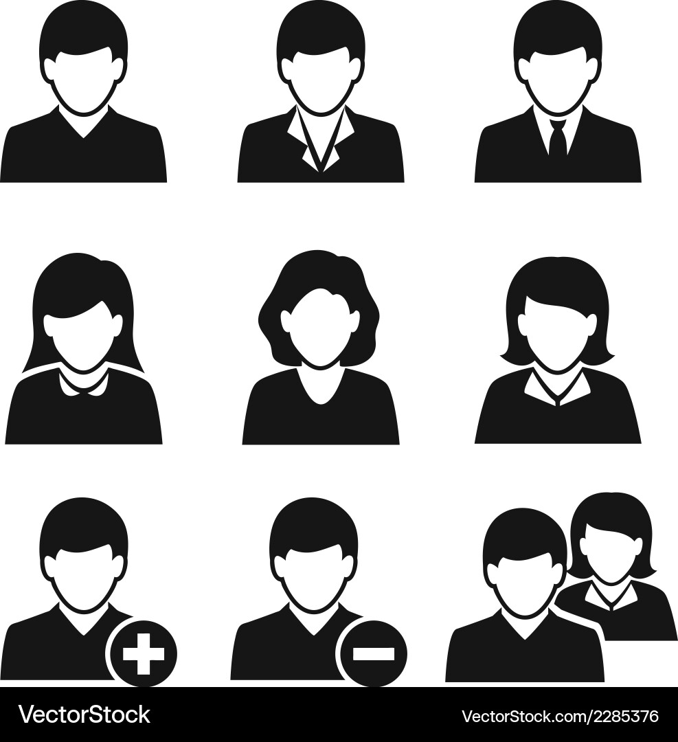 User icons Royalty Free Vector Image - VectorStock