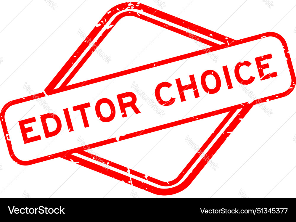 Grunge red editor choice word rubber seal stamp Vector Image