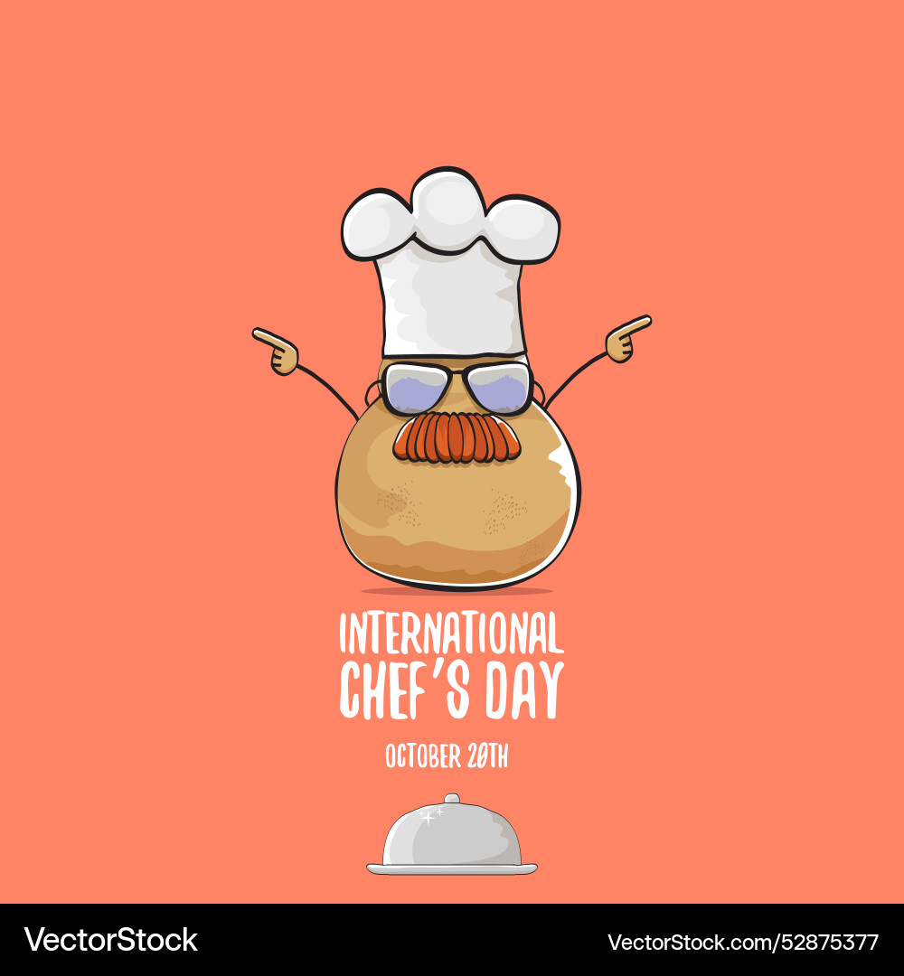 International chef day greeting card Royalty Free Vector