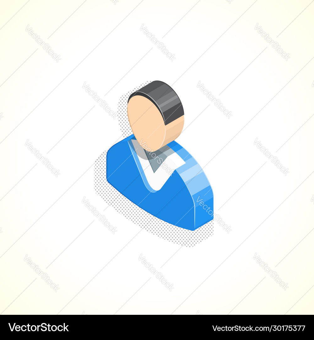 Isometric manager sign Royalty Free Vector Image