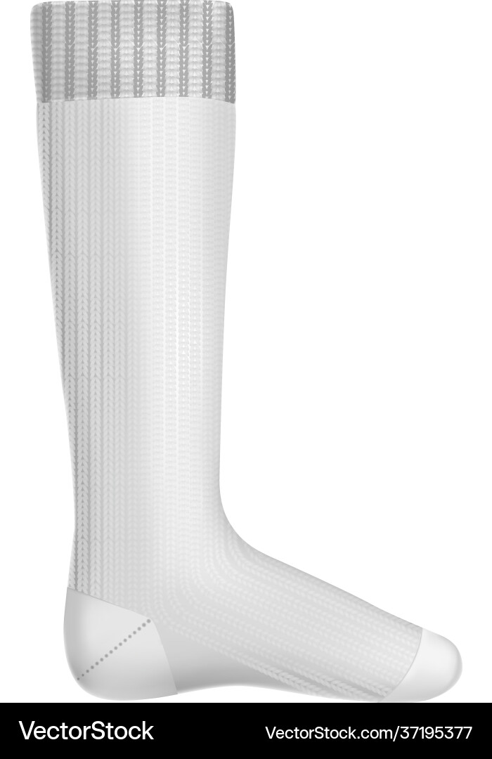 Long sock realistic composition Royalty Free Vector Image
