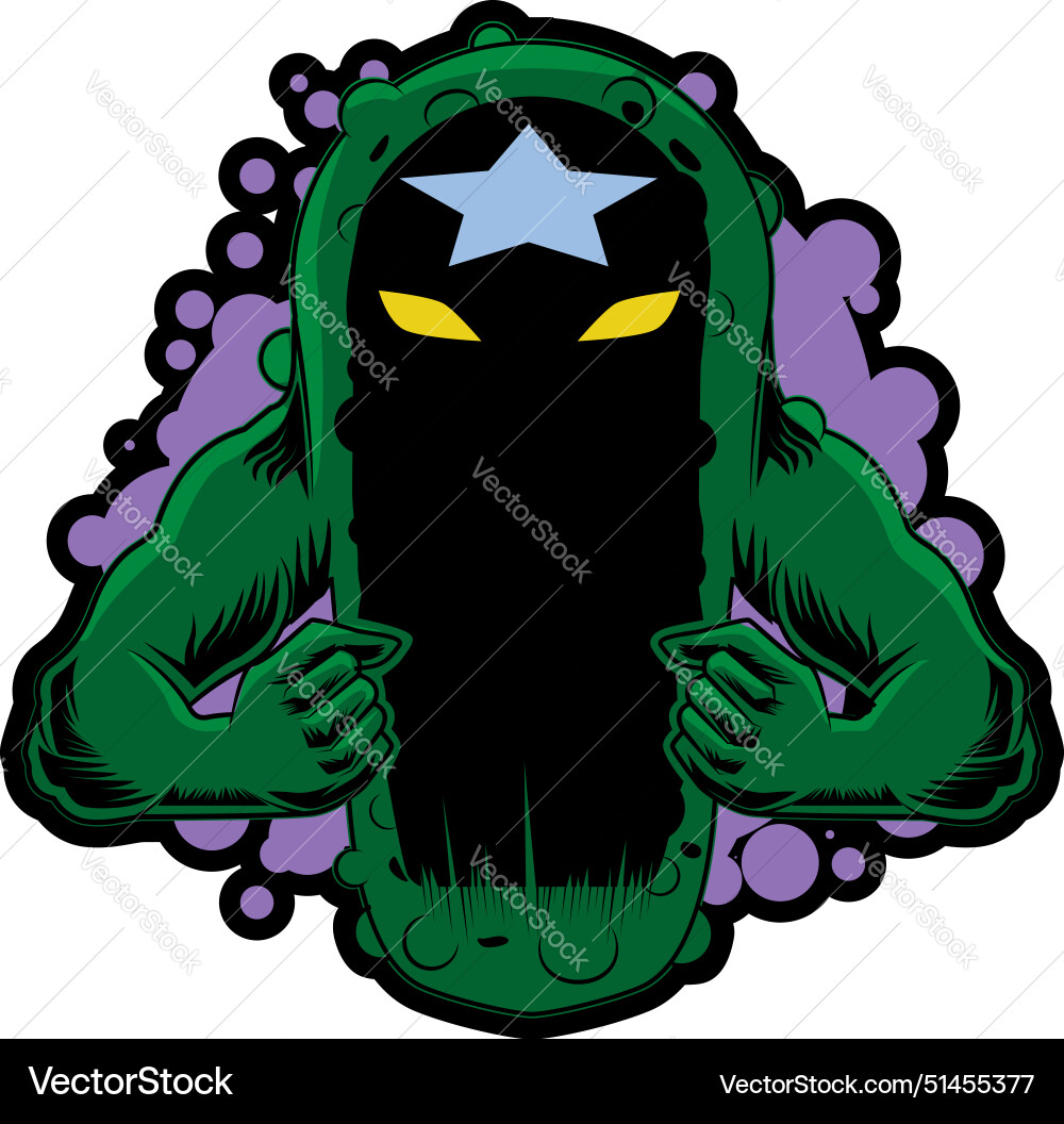 Magic pickle cartoon version Royalty Free Vector Image