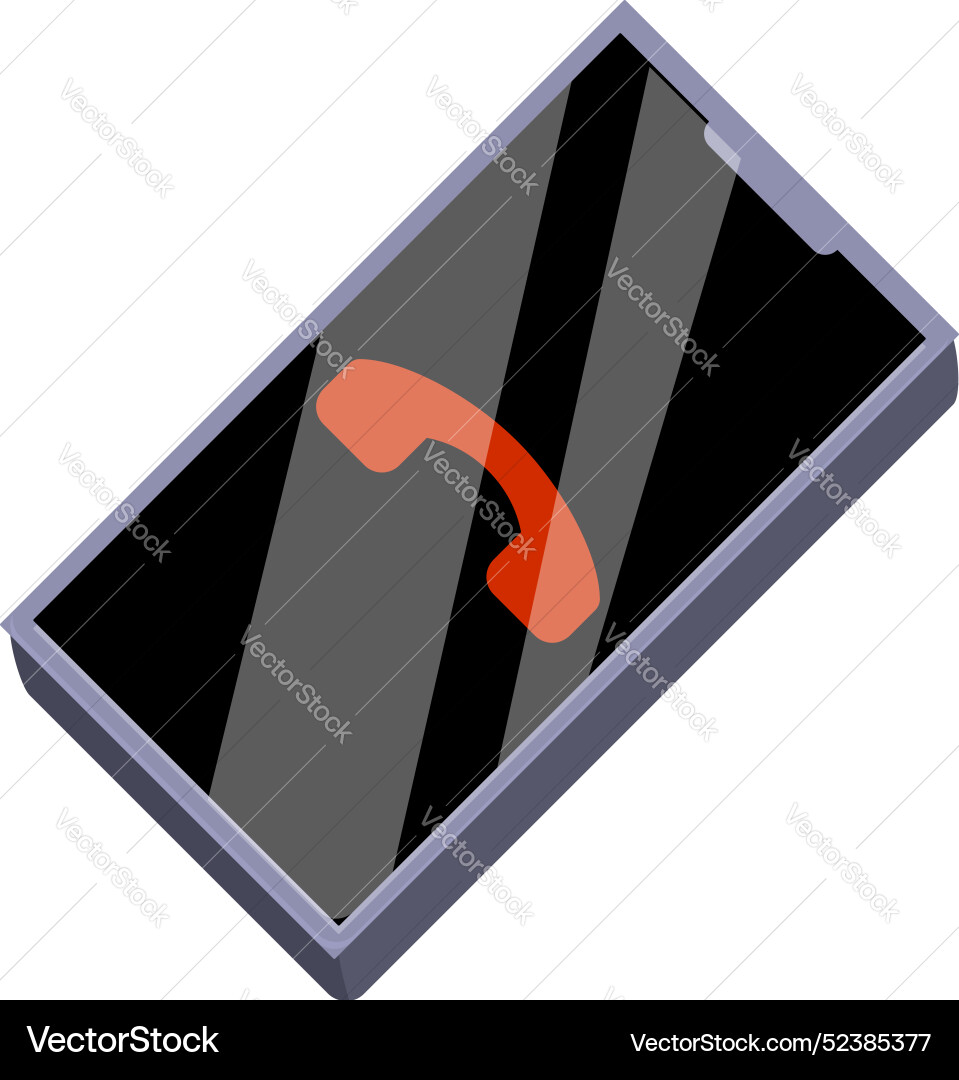 Modern smartphone showing incoming call screen Vector Image