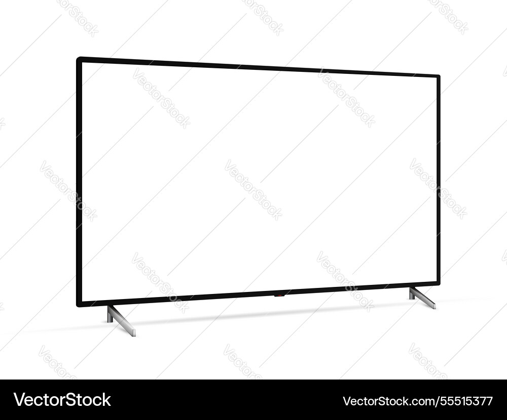 Realistic white screen led tv television from Vector Image
