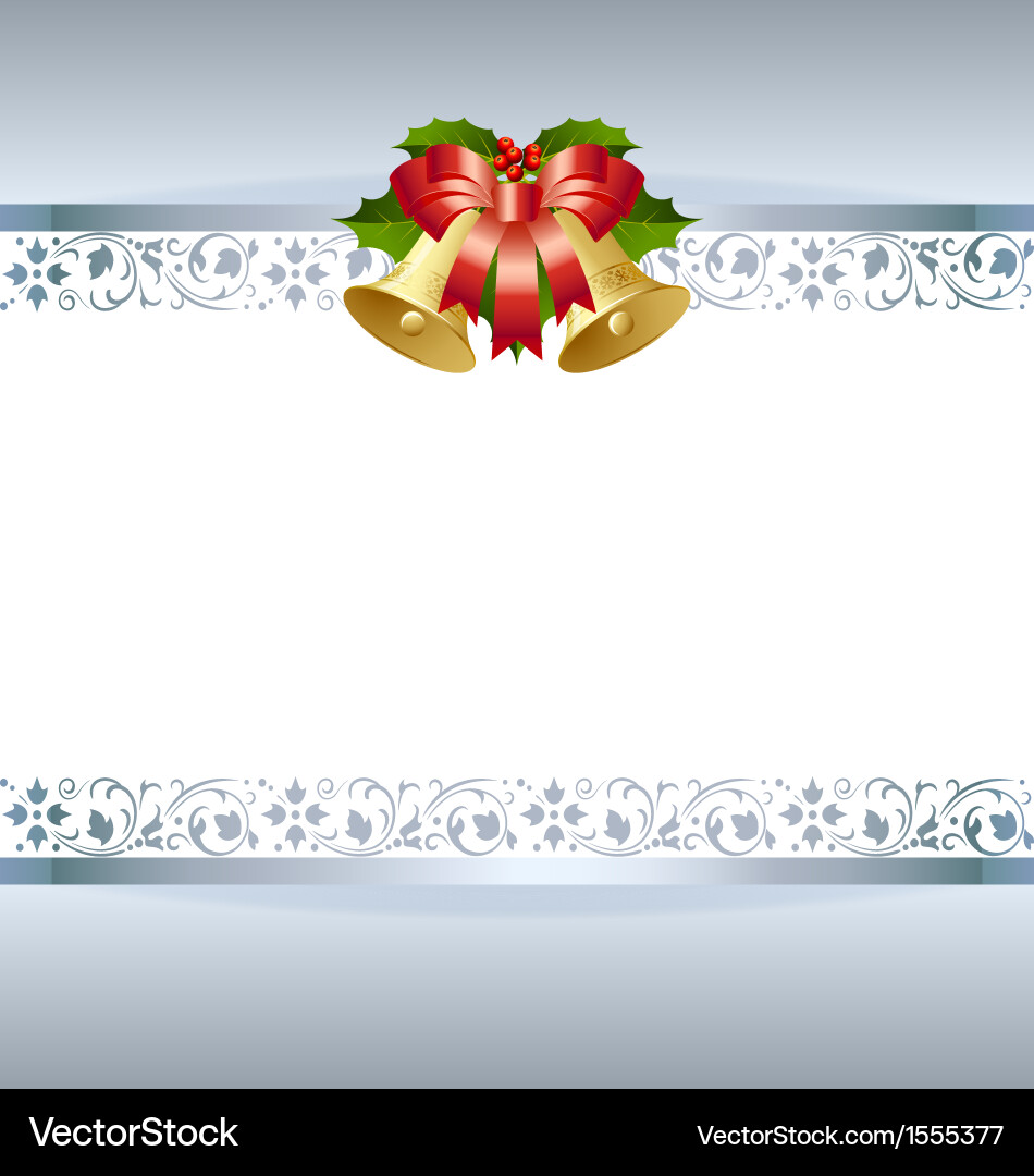 Silver Christmas Card Template – Royalty-Free Vector | VectorStock