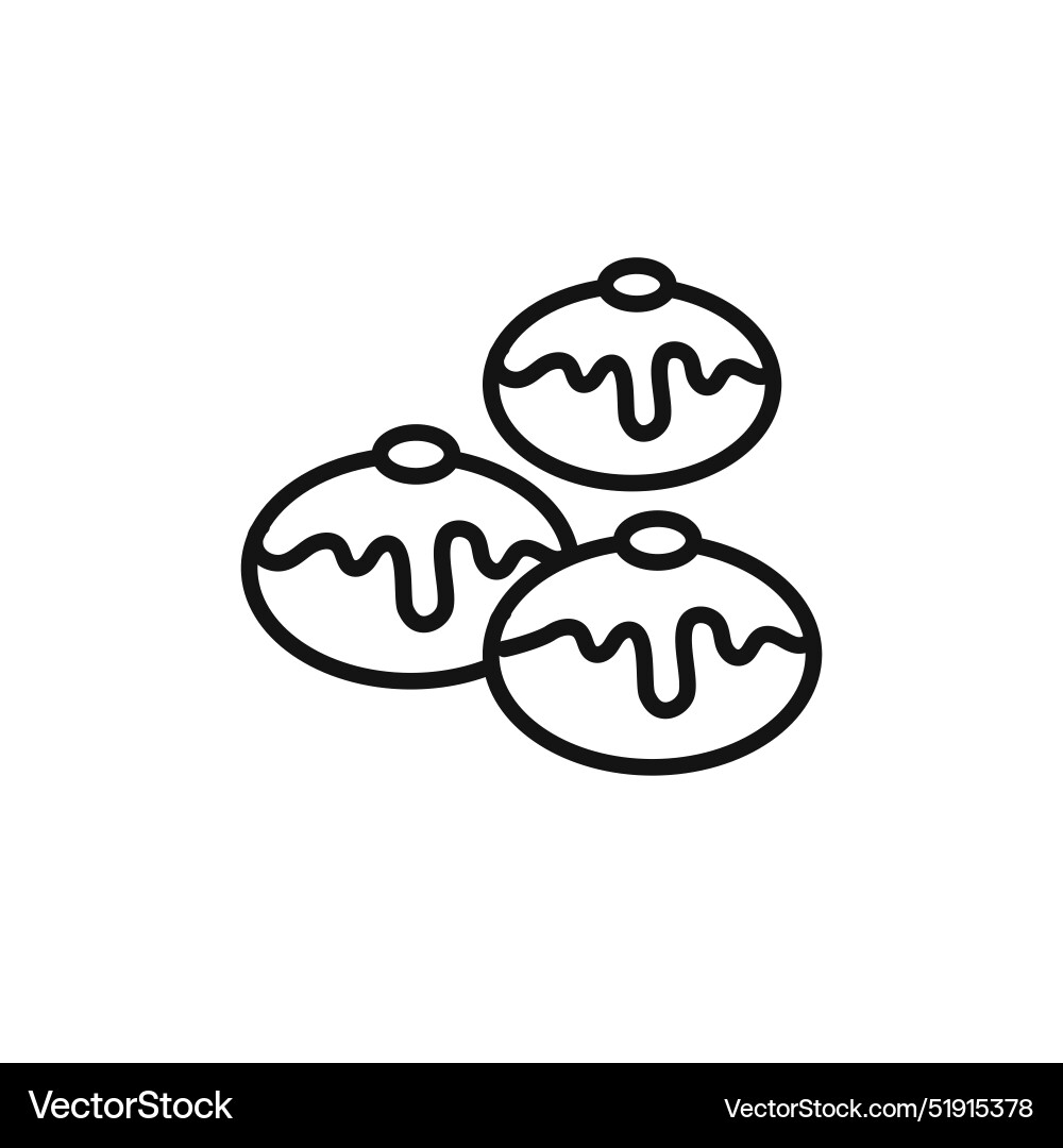Belgian buns icon set collection for web Vector Image