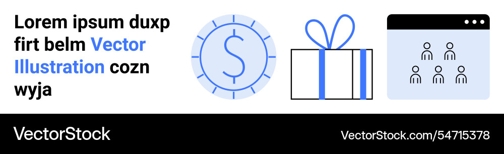 Business concepts with dollar sign gift box Vector Image