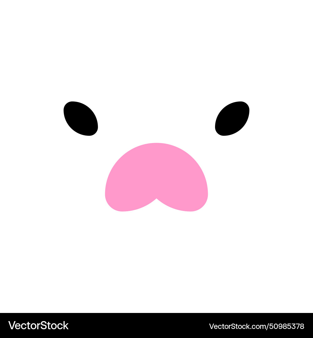 Cute little pig face logo icon Royalty Free Vector Image