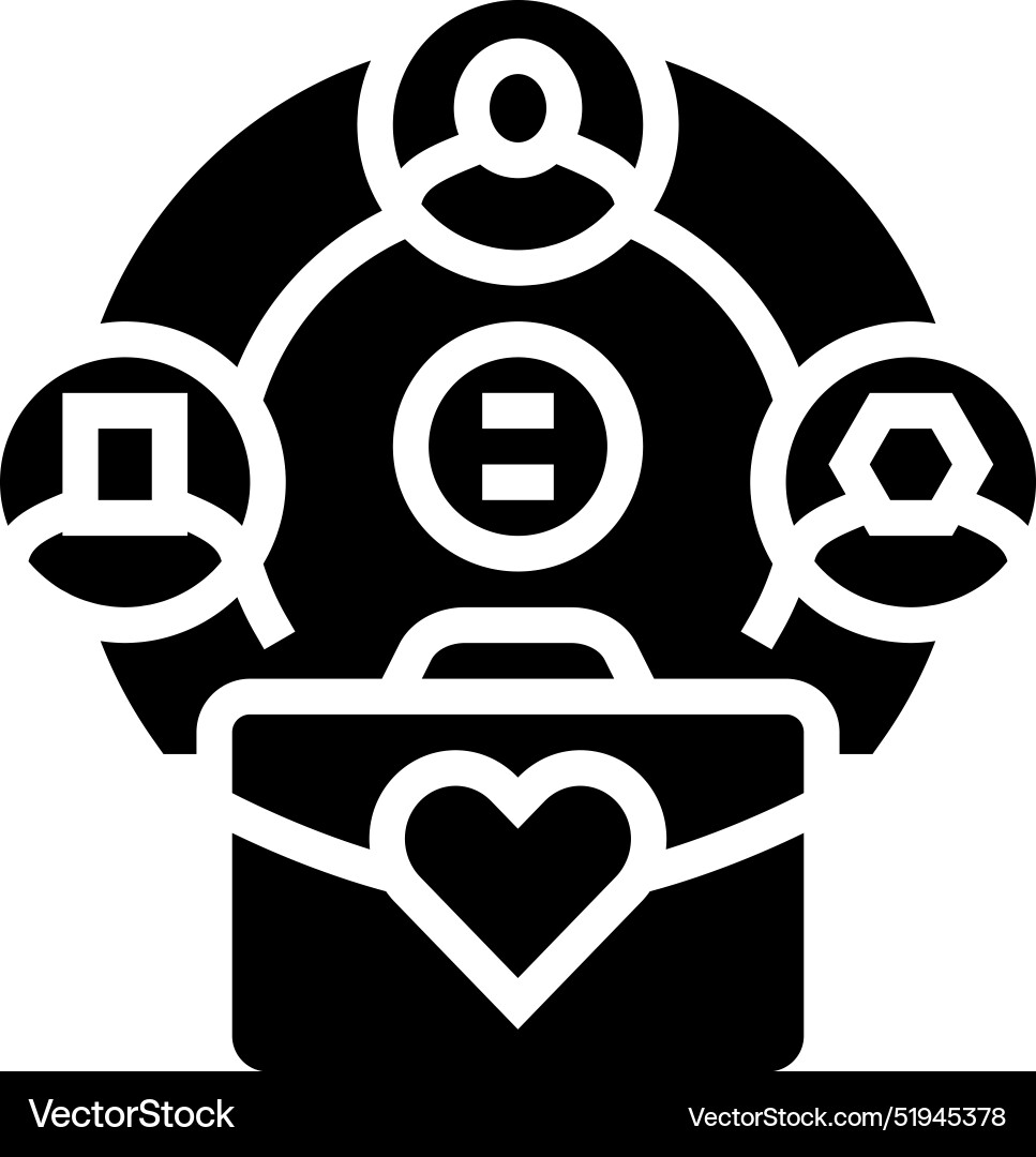 Diversity equity inclusion glyph icon Royalty Free Vector Diversity equity inclusion glyph icon Royalty Free Vector