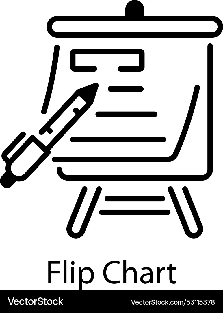 Flip chart Royalty Free Vector Image - VectorStock