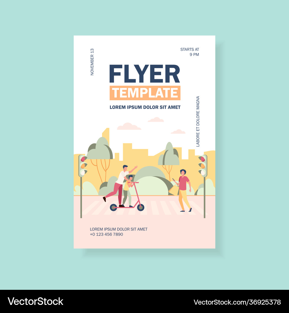 Pedestrians breaking traffic rules Royalty Free Vector Image