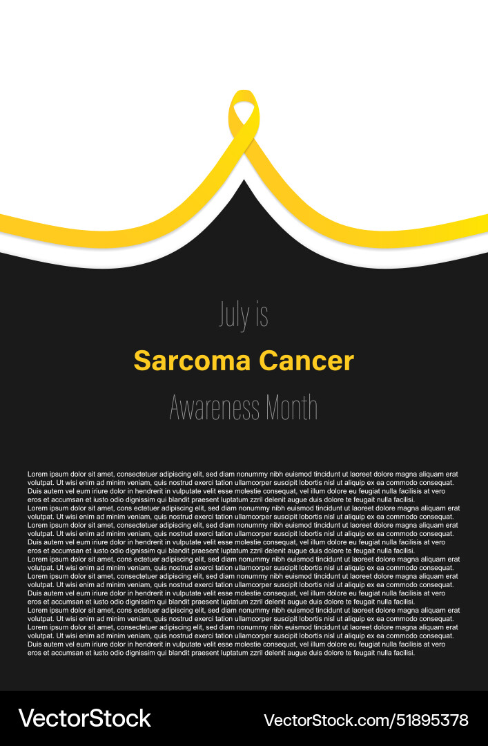 Sarcoma cancer awareness month Royalty Free Vector Image