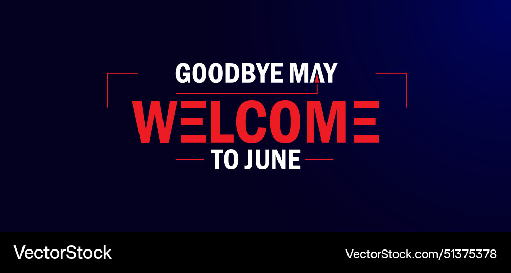 Saying goodbye to may with artistic design for Vector Image