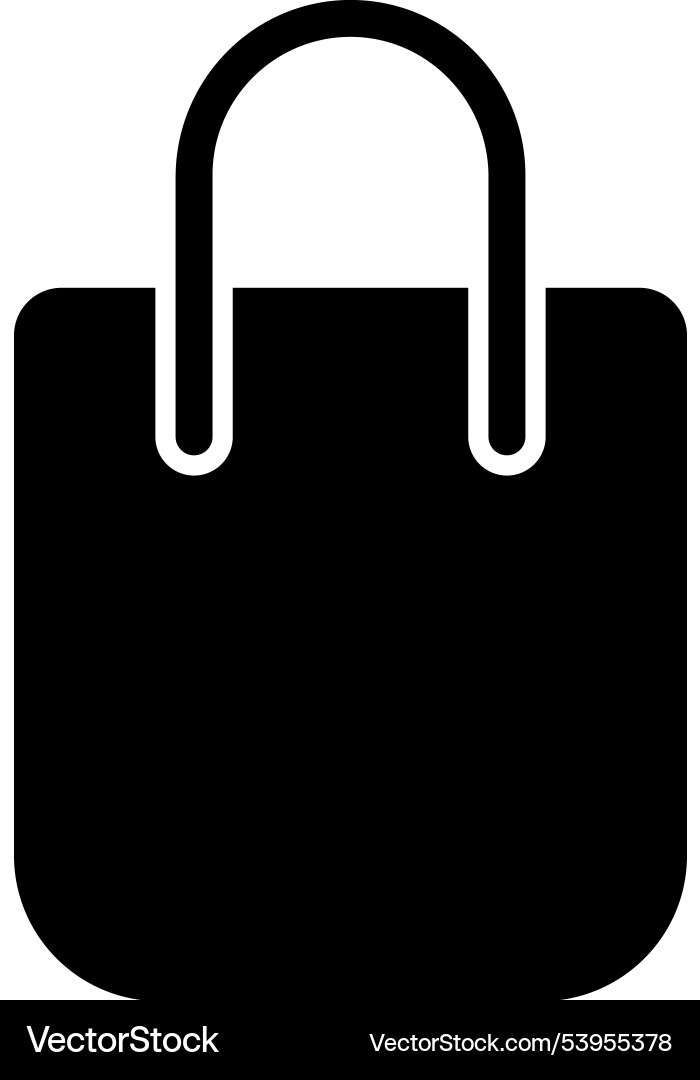 Tote bag icon logo design template isolated Vector Image