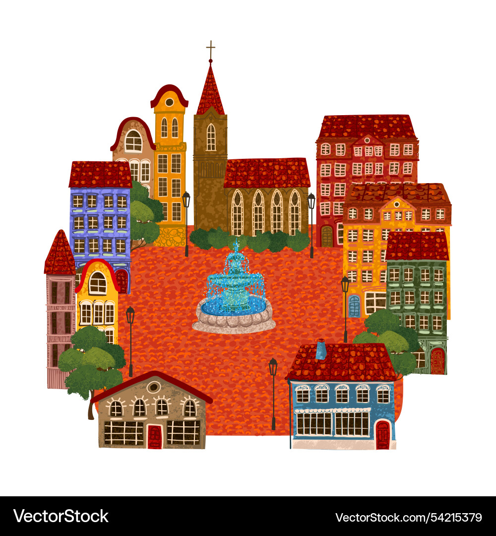 City square textured Royalty Free Vector Image