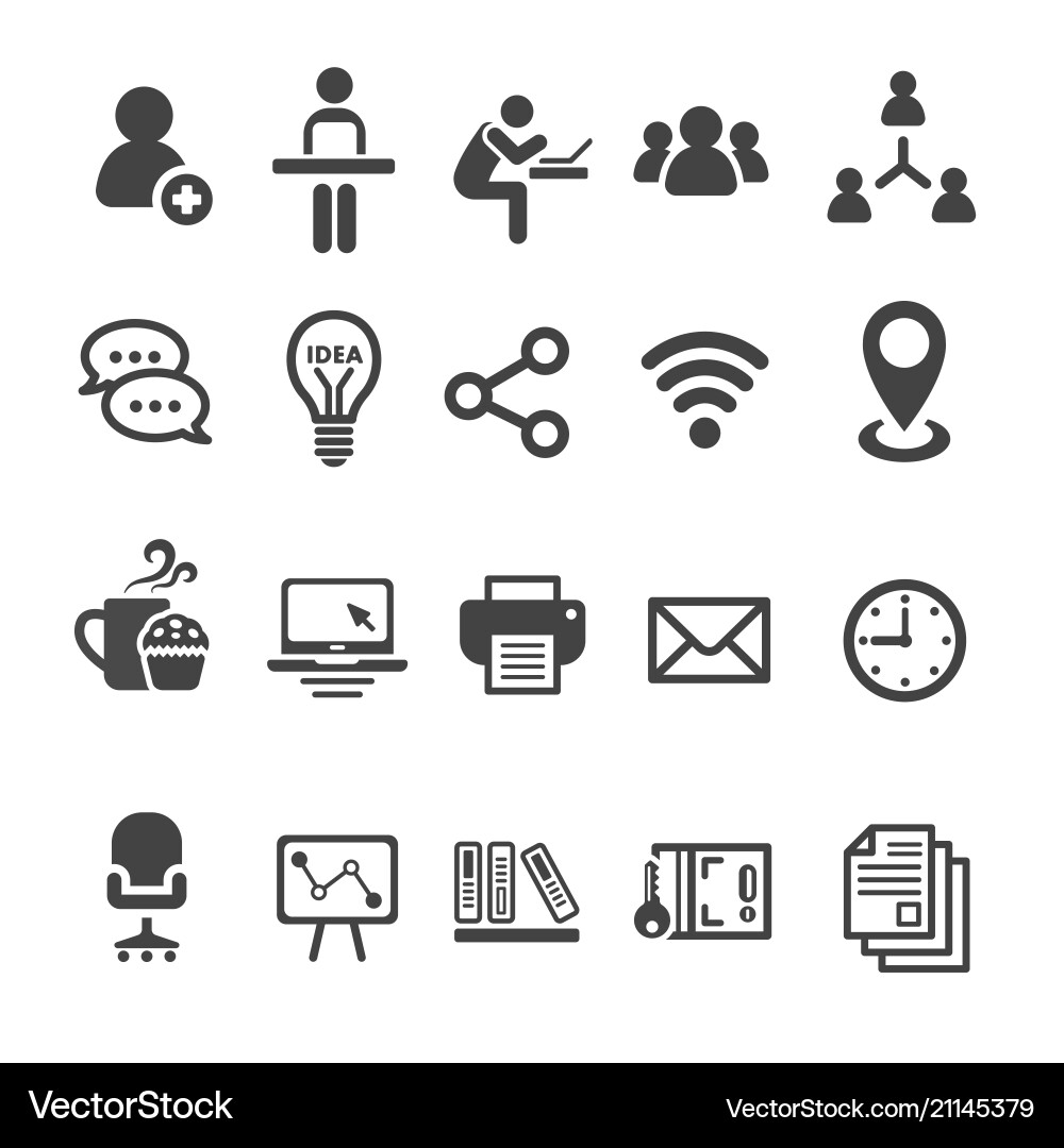 Coworking space icon Royalty Free Vector Image