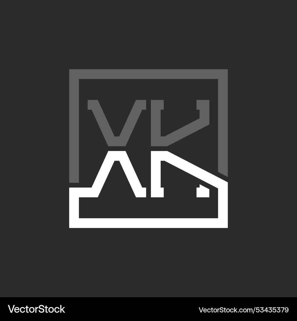 Creative modern minimalist xk letter logo design Vector Image