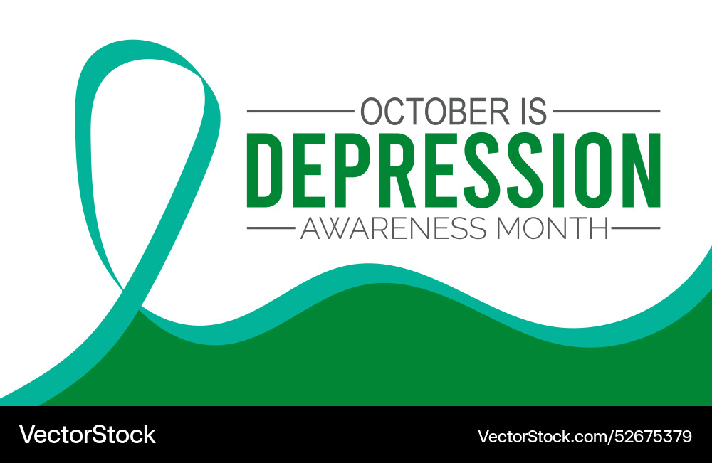 Depression awareness month Royalty Free Vector Image