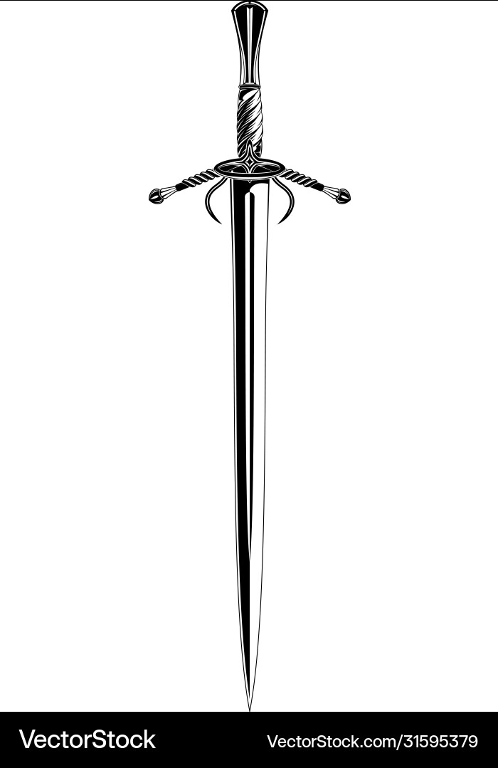 Fantasy sword 0022 Royalty Free Vector Image - VectorStock