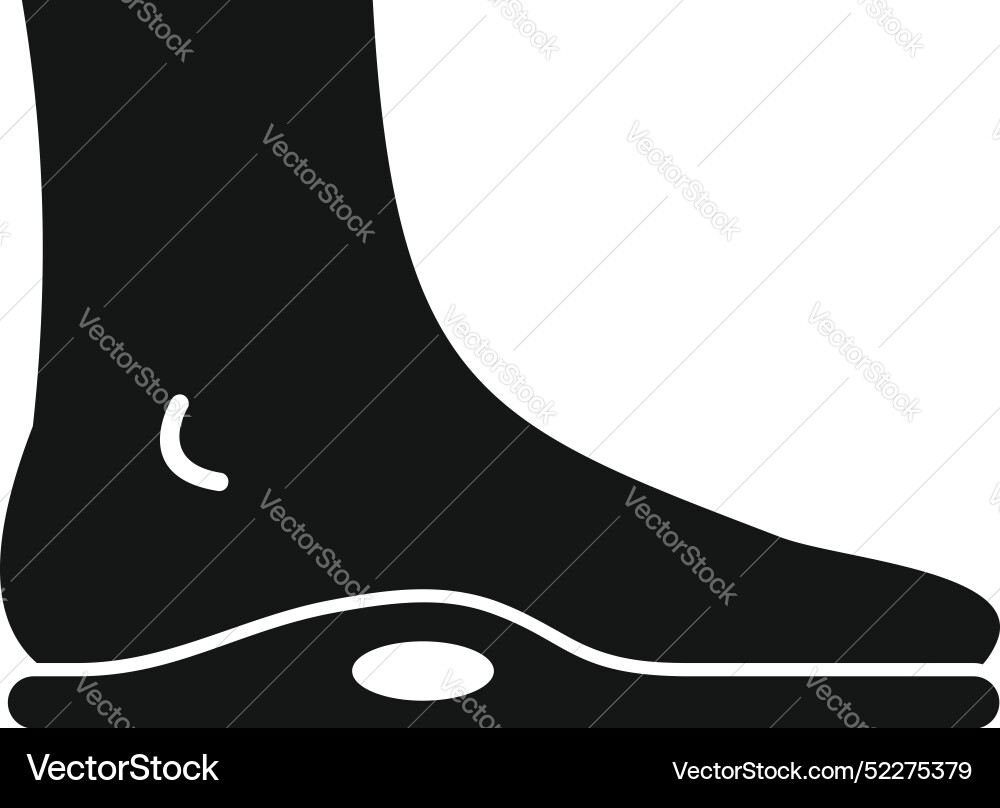 Foot using orthopedic insole for flatfoot Vector Image