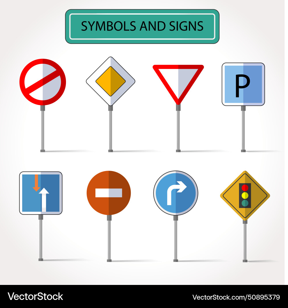 Guide signs set of iso prohibited actions p Vector Image
